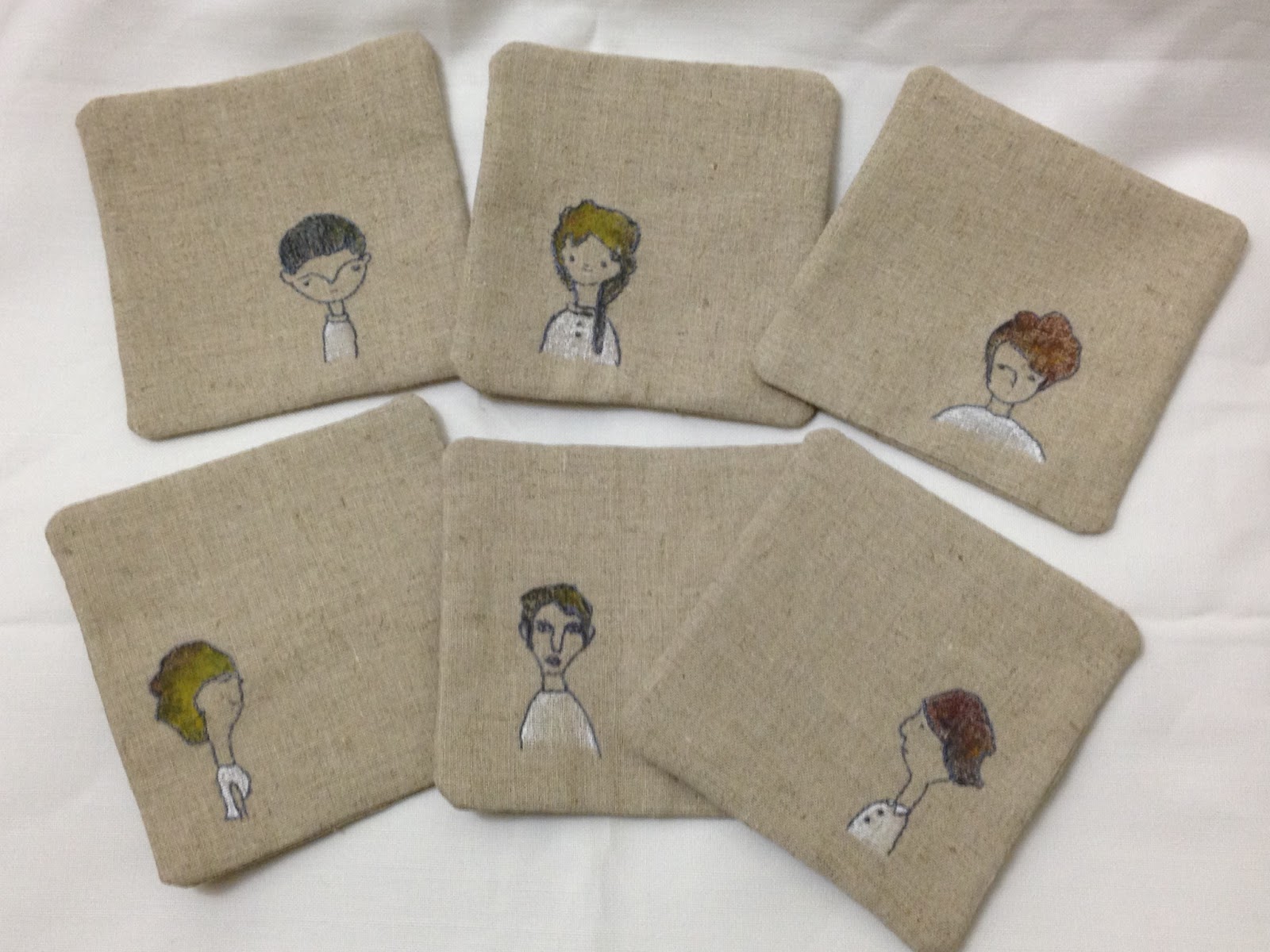 Hand Sewn & Embroidered Coasters